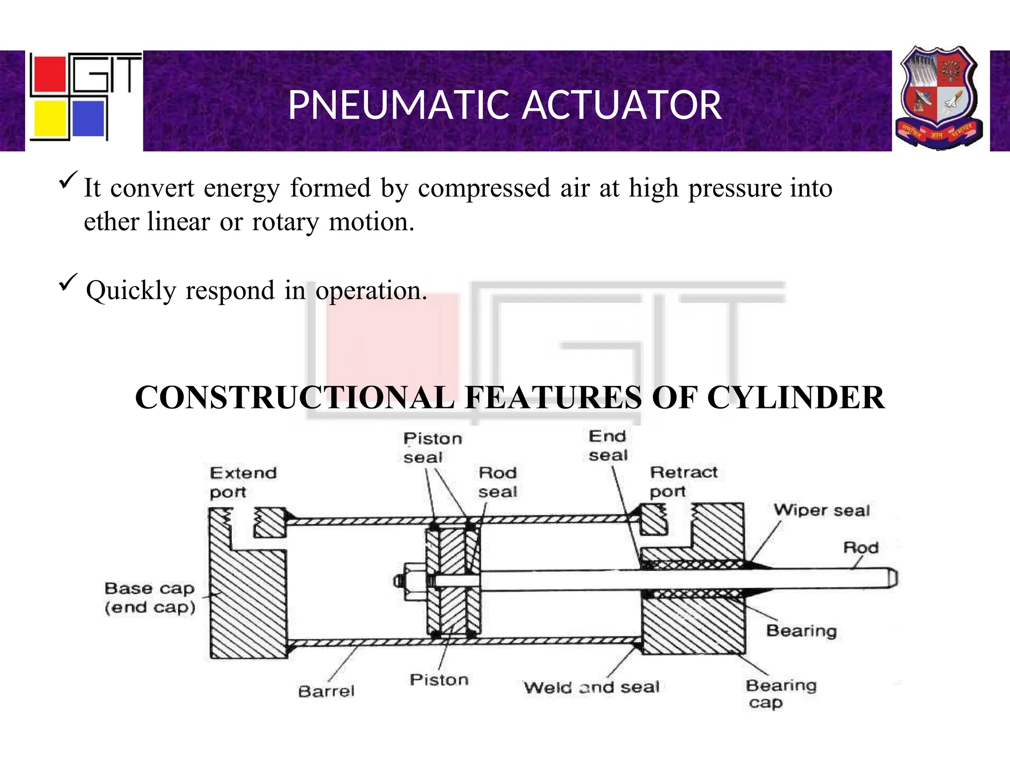 Actuators ( Oil Hydraulic & Pneumatics ) | PPTX