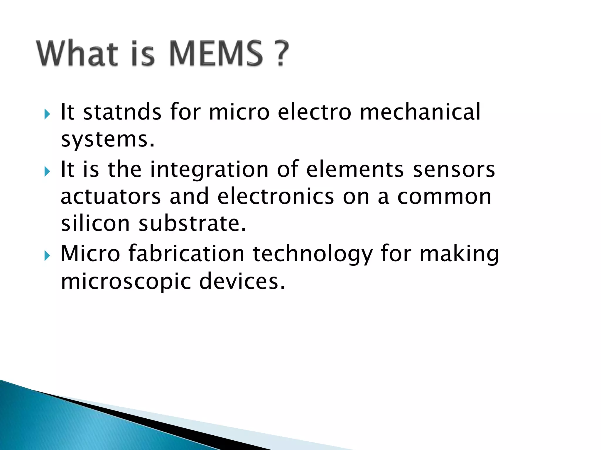 Acuators in MEMS.pptx | Physics | Science