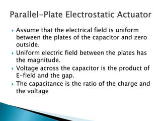 Acuators in MEMS.pptx | Physics | Science