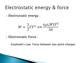 Acuators in MEMS.pptx | Physics | Science