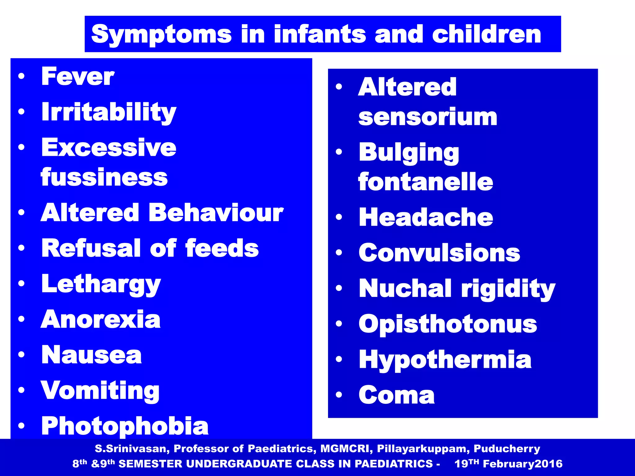 Acute bacterial (Pyogenic) meningitis - Dr. S. Srinivasan, Professor of ...