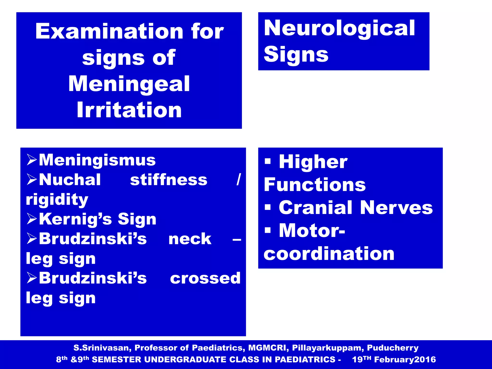 Acute bacterial (Pyogenic) meningitis - Dr. S. Srinivasan, Professor of ...