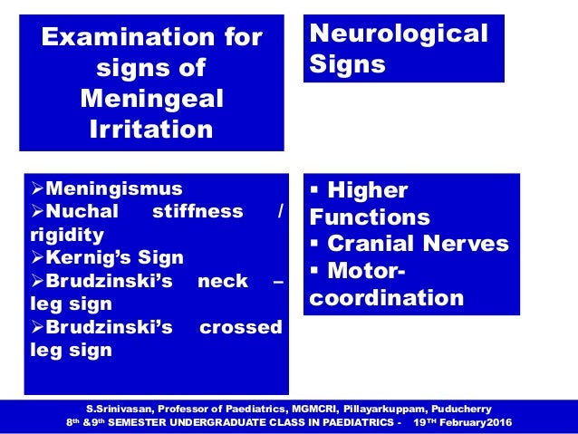Acute bacterial (Pyogenic) meningitis - Dr. S. Srinivasan, Professor…