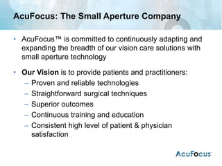 Acufocus | PPT