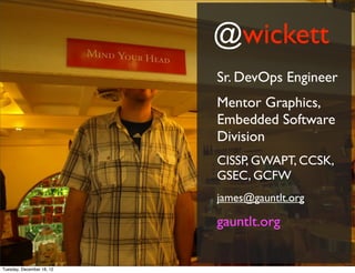 Gauntlt: Go Ahead, Be Mean to your Code | PPT