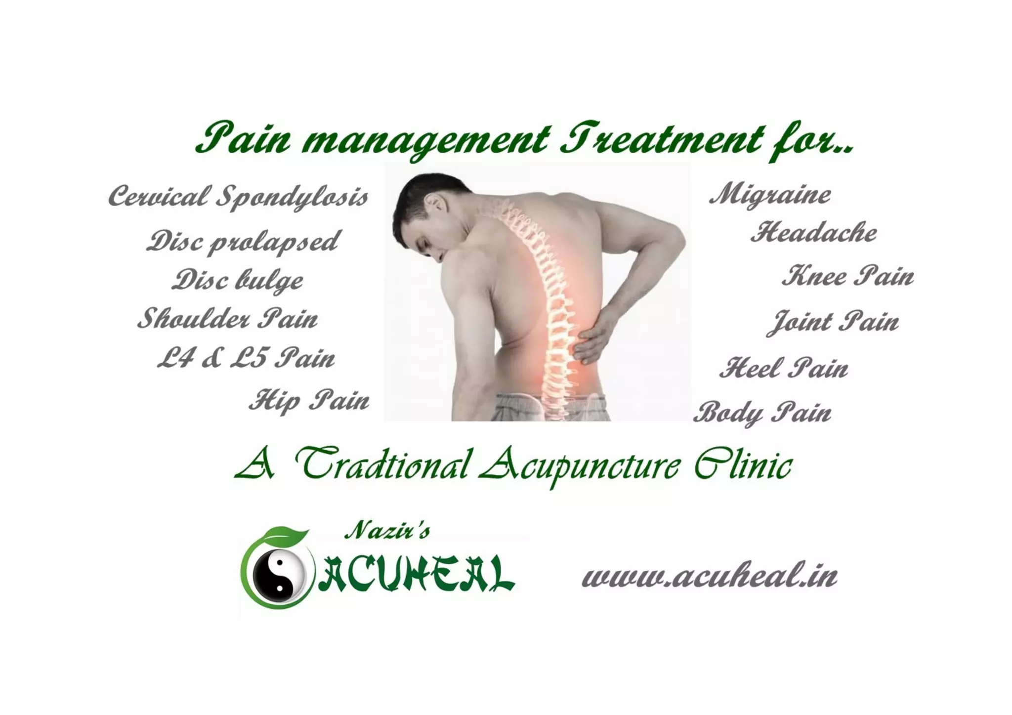 Chennai Traditional Acupuncture for Disc prolapsed and Pain | PPT