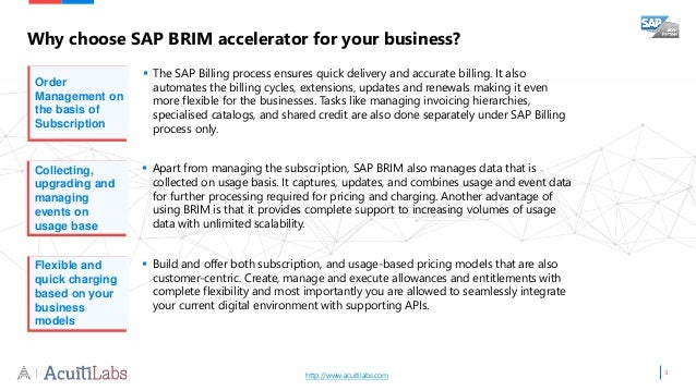 SAP BRIM Accelerators by Acuiti Labs for various industries | PPTX
