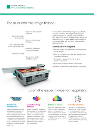 FUJIFILM Acuity Advance series brochure | PDF