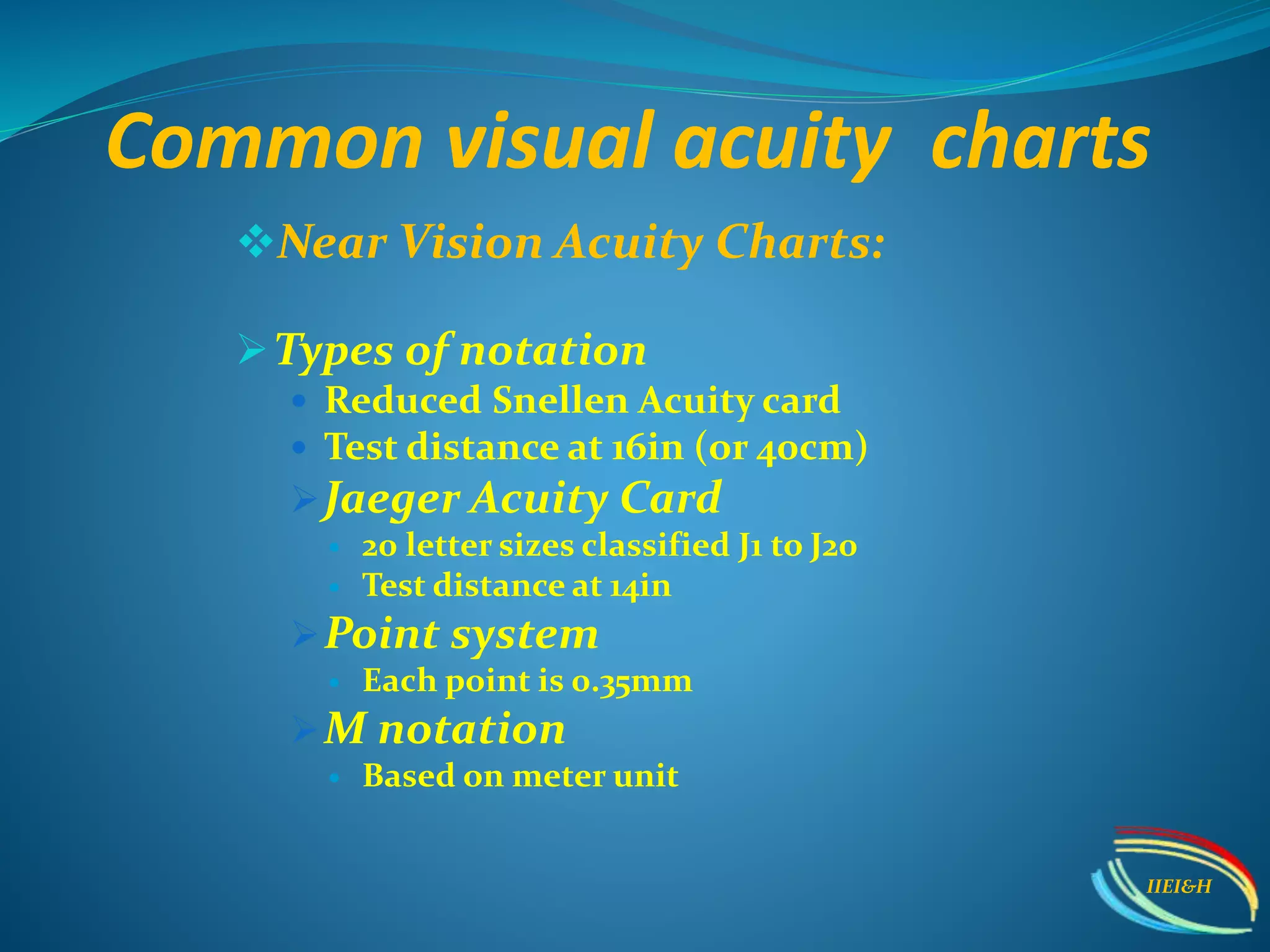 Vision charts/Eye Charts/Acuity charts | PPTX