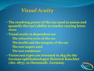 Vision charts/Eye Charts/Acuity charts | PPTX