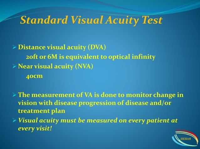 Vision charts/Eye Charts/Acuity charts | PPTX | Eye and Vision ...