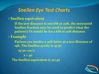 Vision charts/Eye Charts/Acuity charts | PPTX