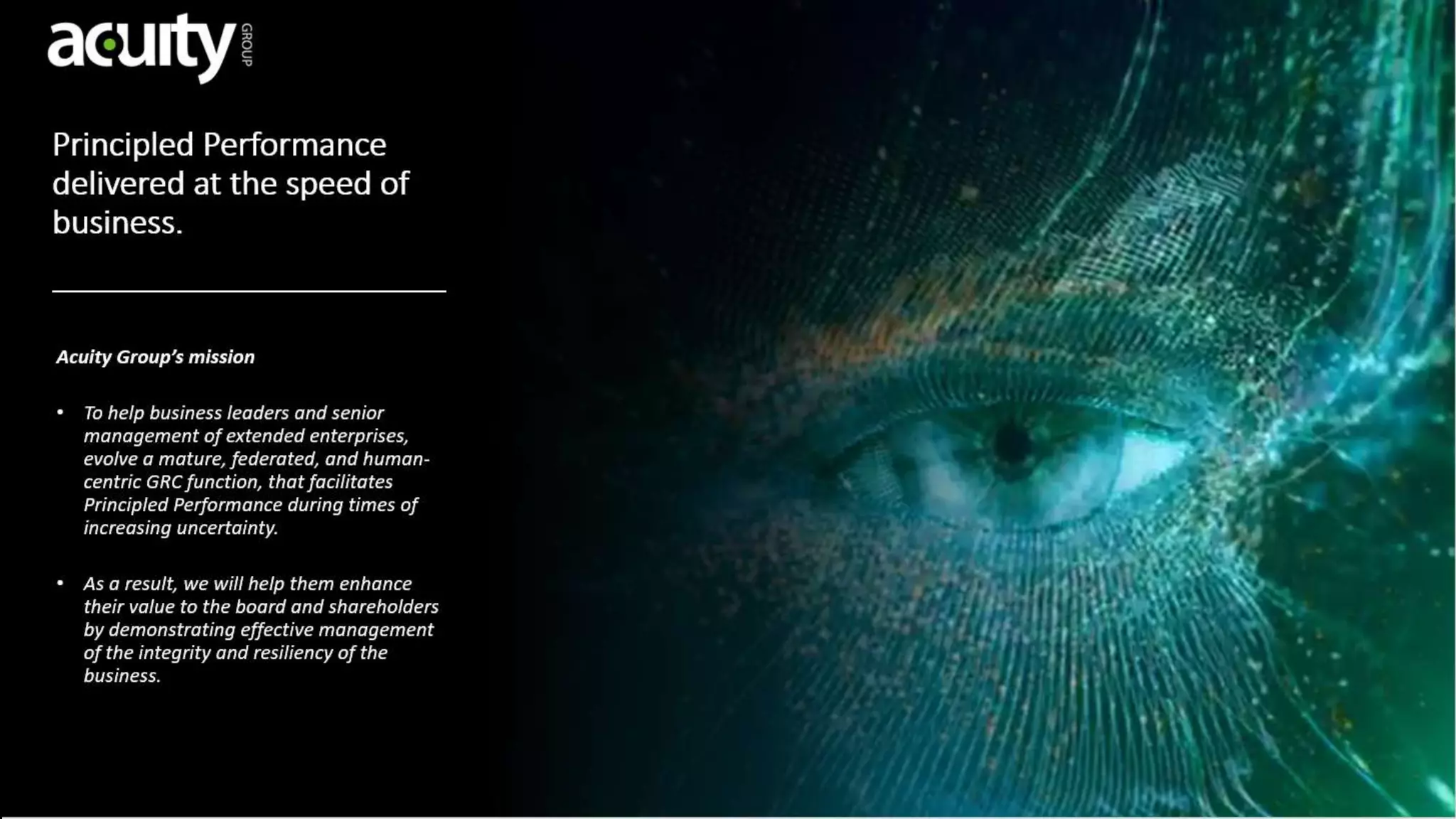 Principled Performance delivered through Federated GRC | PPT