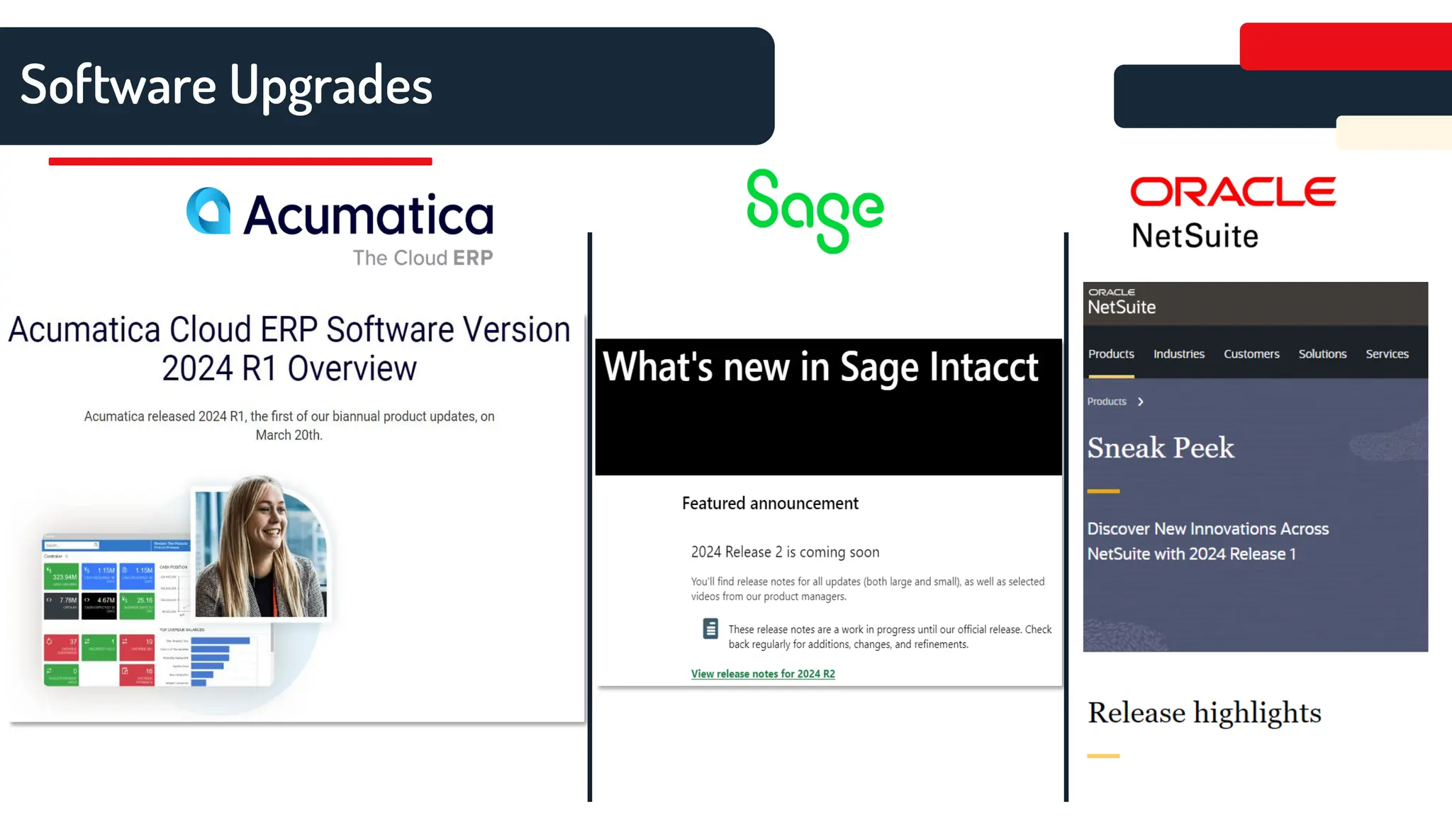 Acumatica vs. Sage Intacct vs. NetSuite slides | PPT