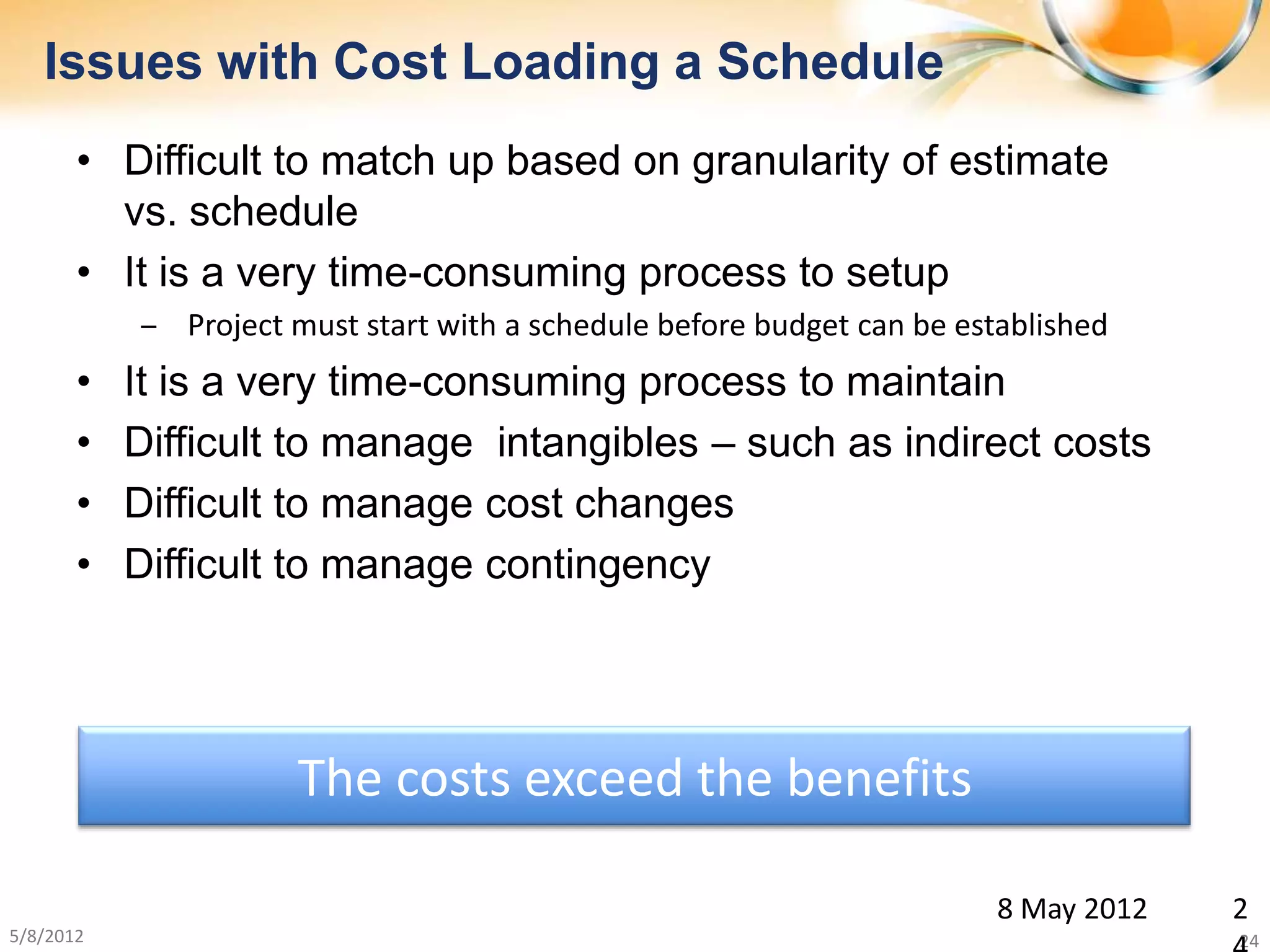 Acumen & ARES: Simplified Cost & Schedule Integration | PPTX