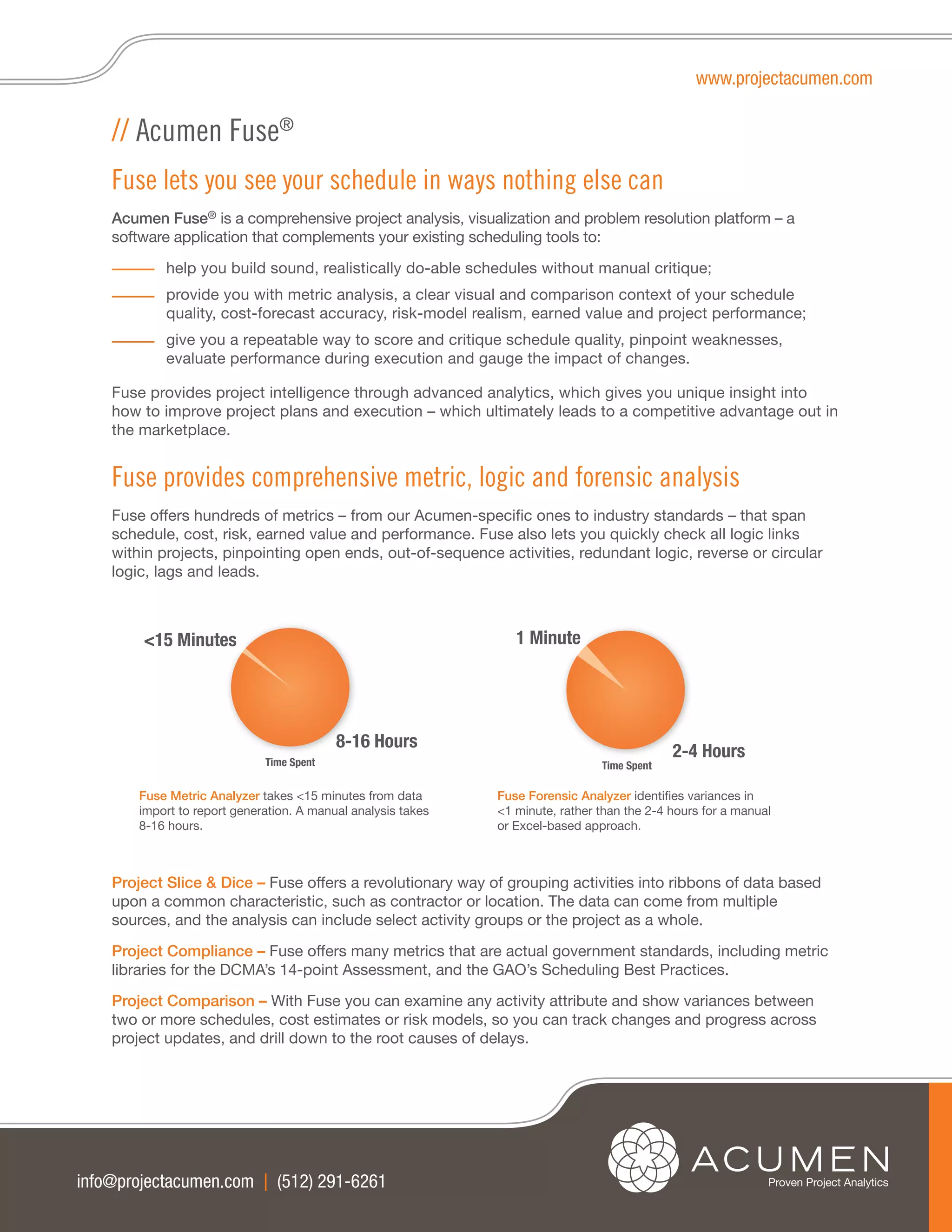 Acumen Fuse: Datasheet | PDF