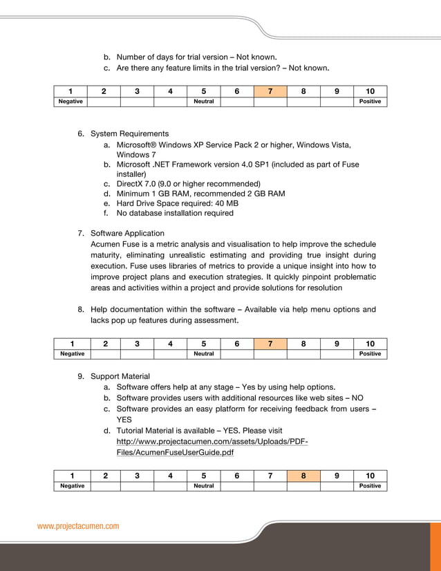 Acumen Fuse Independent Review | PDF