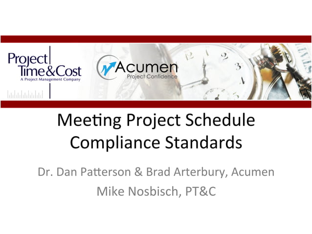 Meeting Project Schedule Compliance Standards | PDF