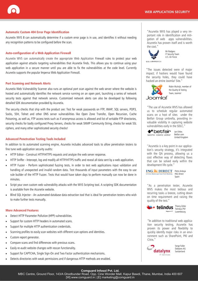 Acunetix - Web Vulnerability Scanner | PDF | Web Development | Internet