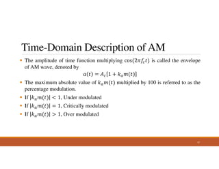 Analog Communication about amplitude modulation | PDF