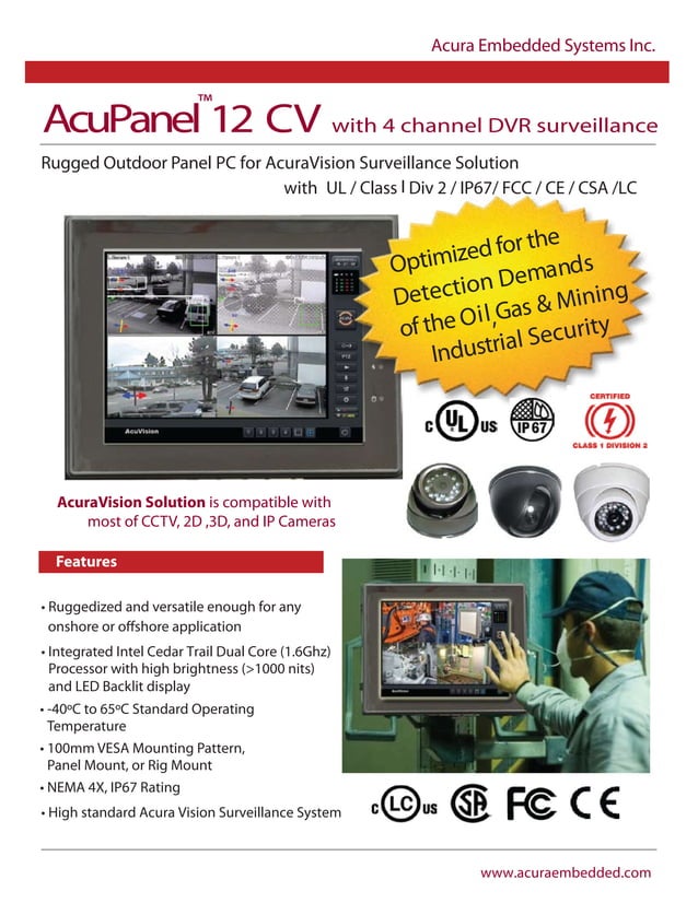 Acu panel12cv brochure | PDF