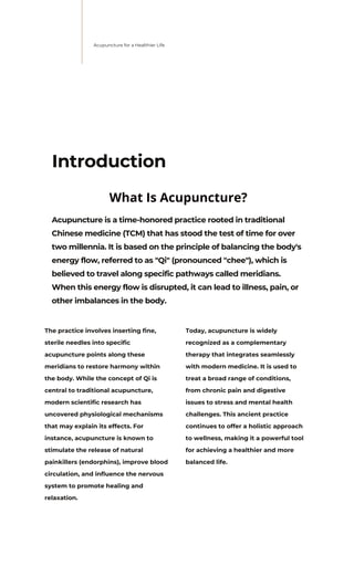 Acupuncture: Pathway to a Healthier Life | PDF
