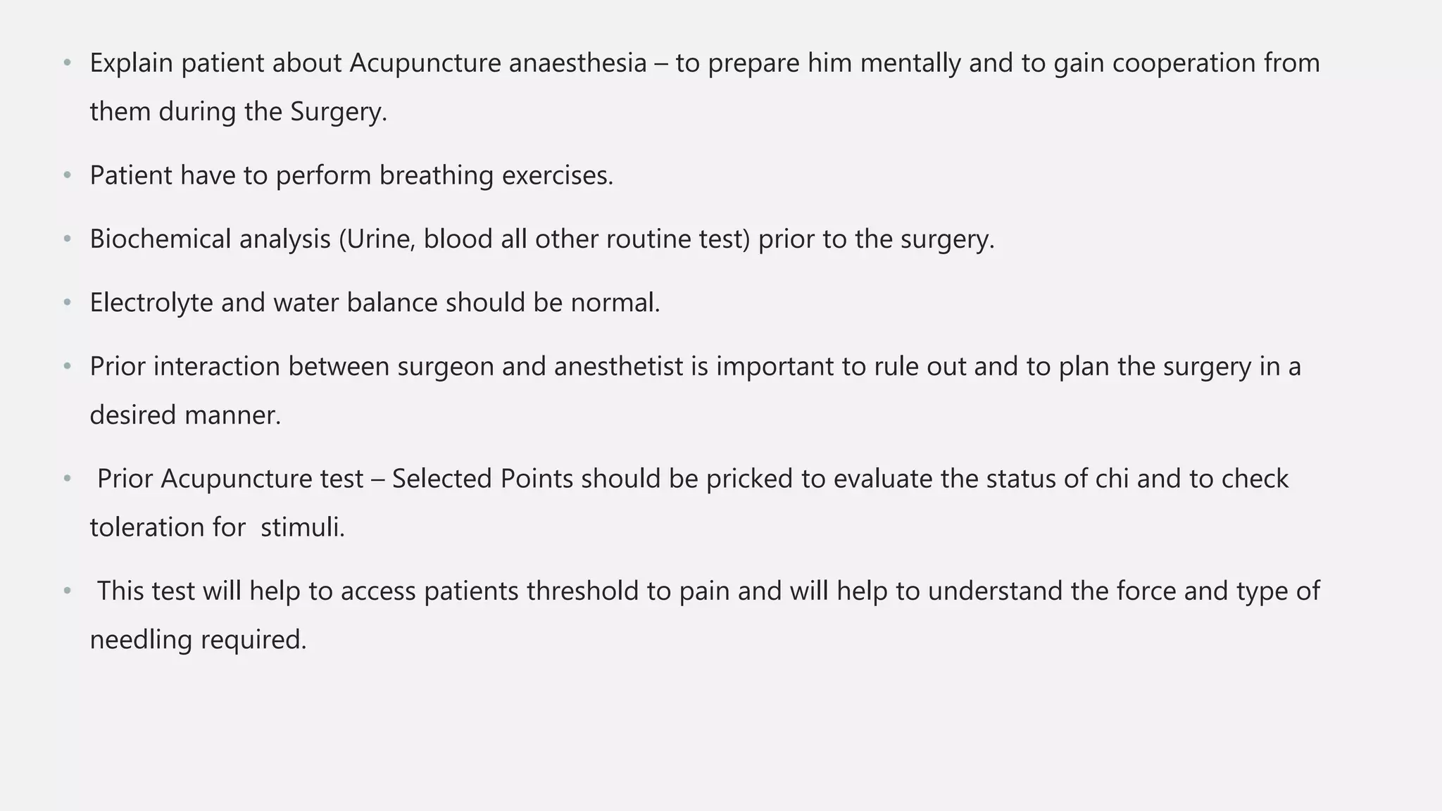 Acupuncture anaesthesia | PPTX