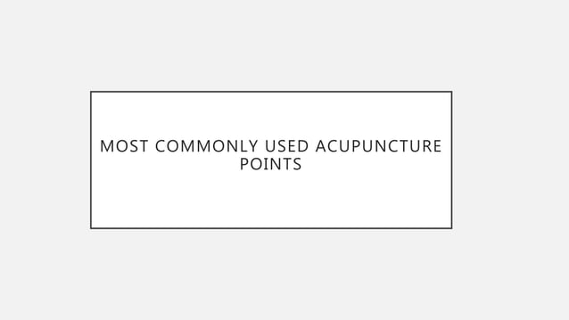Acupuncture anaesthesia | PPTX