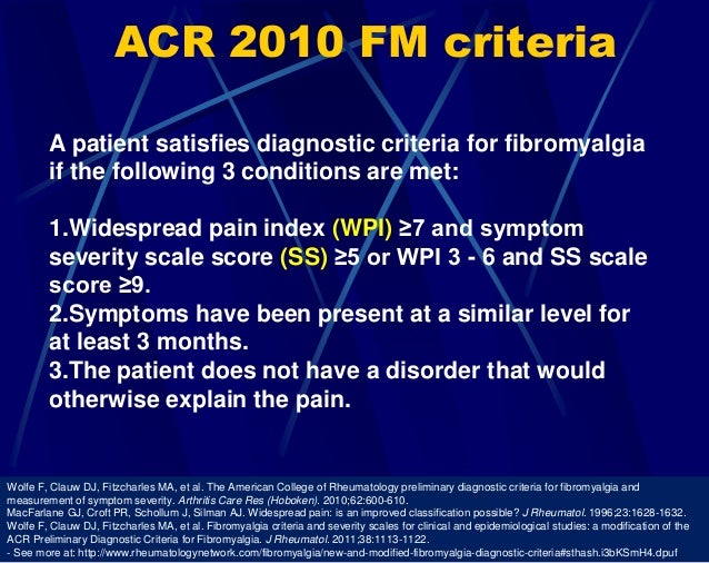 2010 Acr Preliminary Diagnostic Criteria Fibromyalgia Diet - coveposts