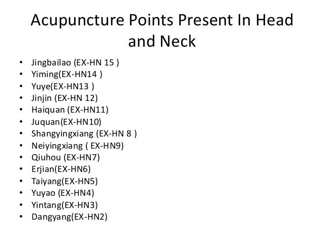 Acupuncture in neck pain