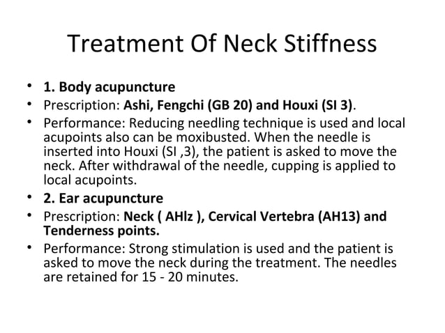 Acupuncture in neck pain | PPT