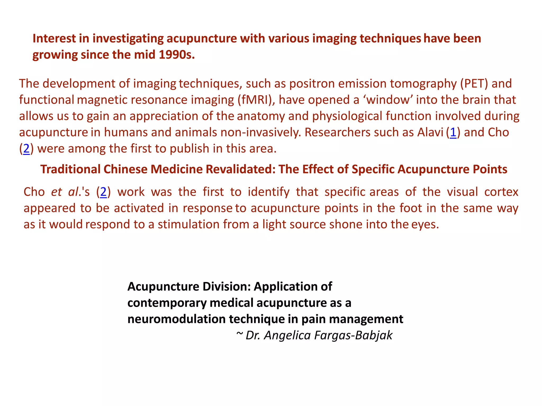 Acupuncture Neuromodulation 10.27.09 Power Point | PPT
