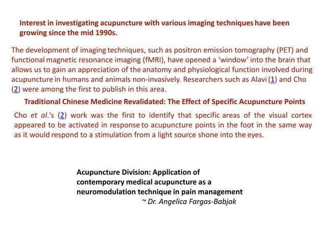 Acupuncture Neuromodulation 10.27.09 Power Point | PPT