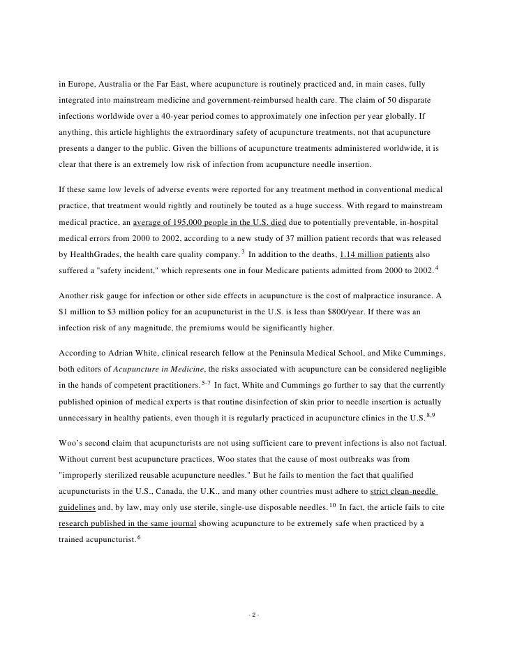 Acupuncture - Clean Needle