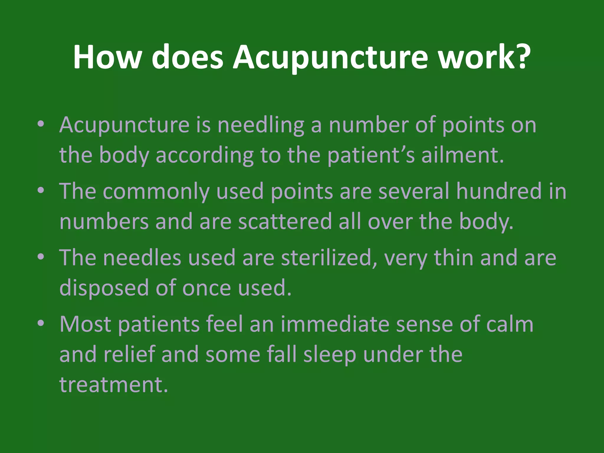Acupuncture treatment | PPT