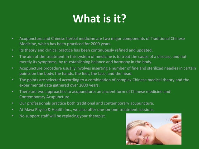 Acupuncture Treatment Ppt