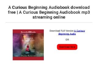 A curious beginning book - cableklo