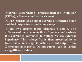 A current mode quadrature oscillator using cdta | PPT
