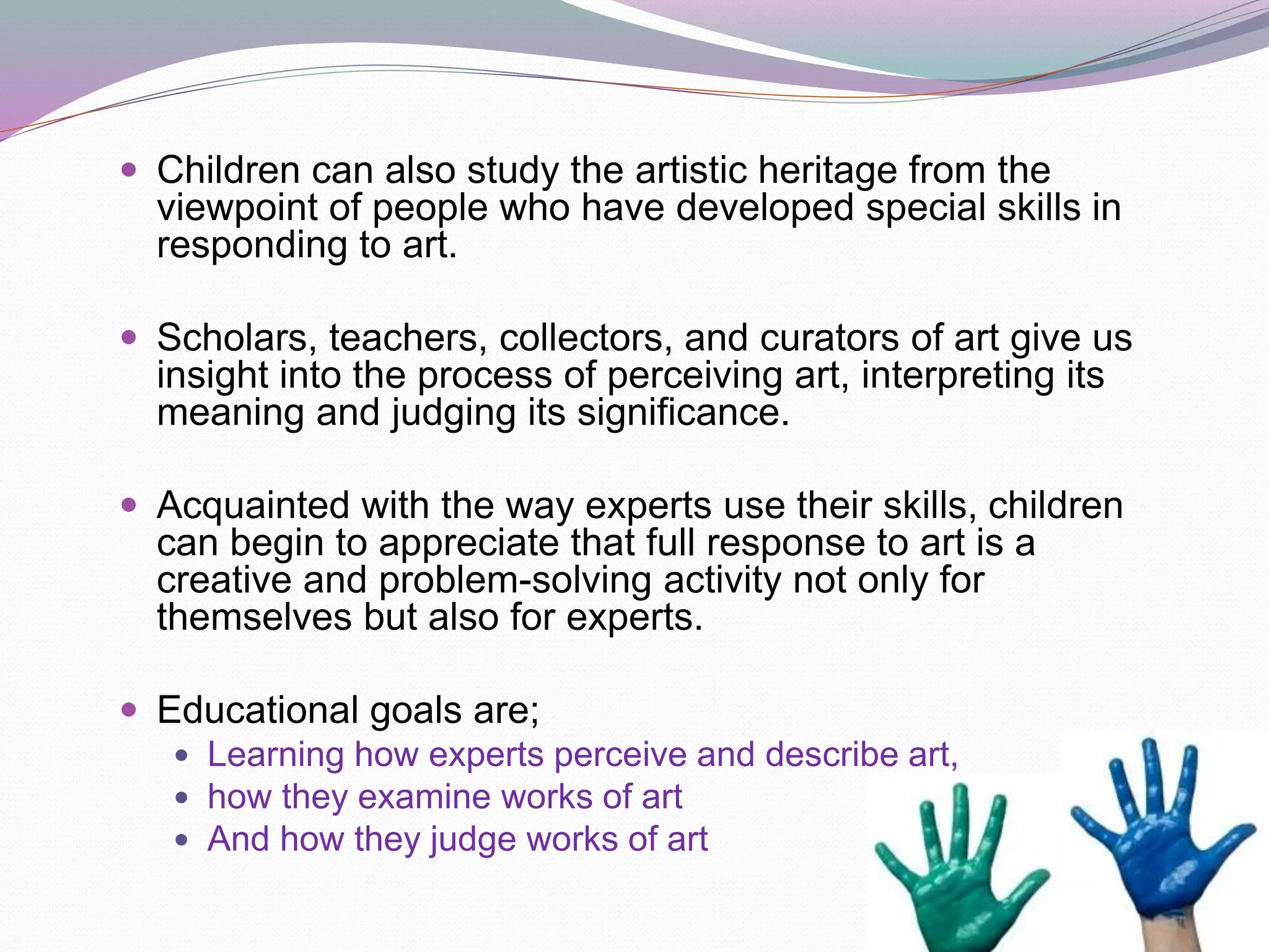 A curriculum framework for art education | PPTX