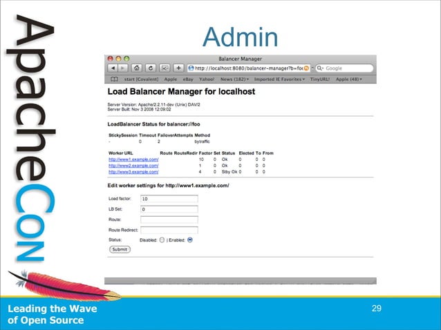 Acus08 Advanced Load Balancing Apache2.2 | PPT