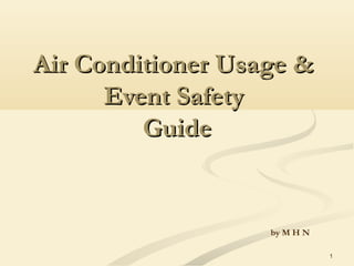 Ac Usage & Event Safety Guide | PPT