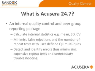 Acusera 24.7 Interlaboratory Data Management | PPTX