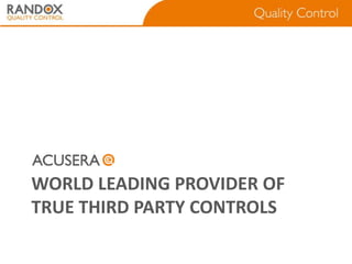 Acusera Third Party Quality Controls for Medical Laboratories | PPTX