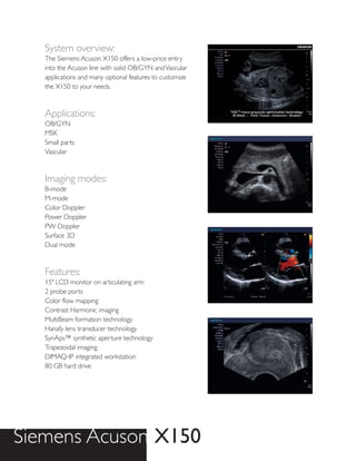 Acuson x150 | PDF