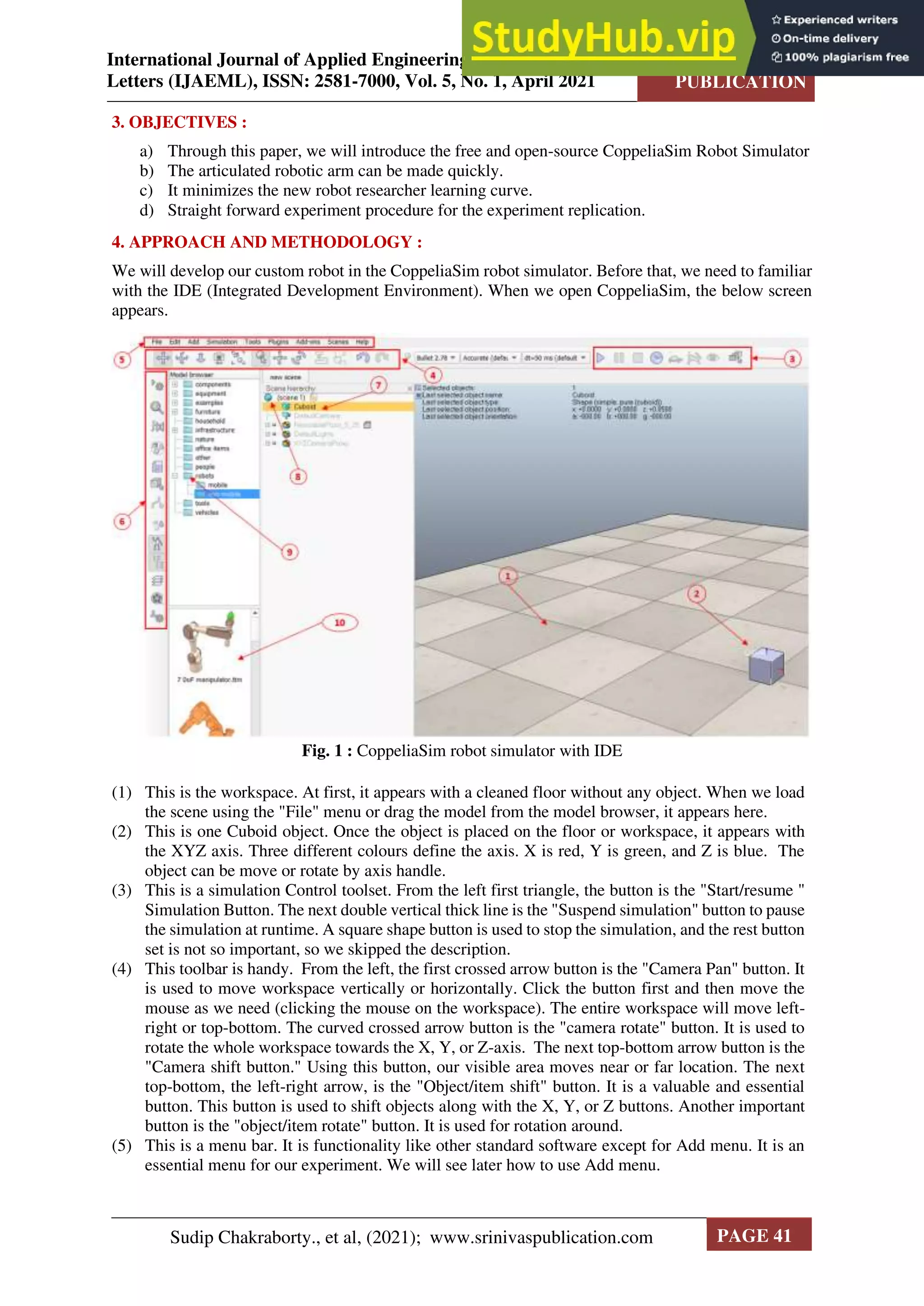 A Custom Robotic ARM In CoppeliaSim | PDF