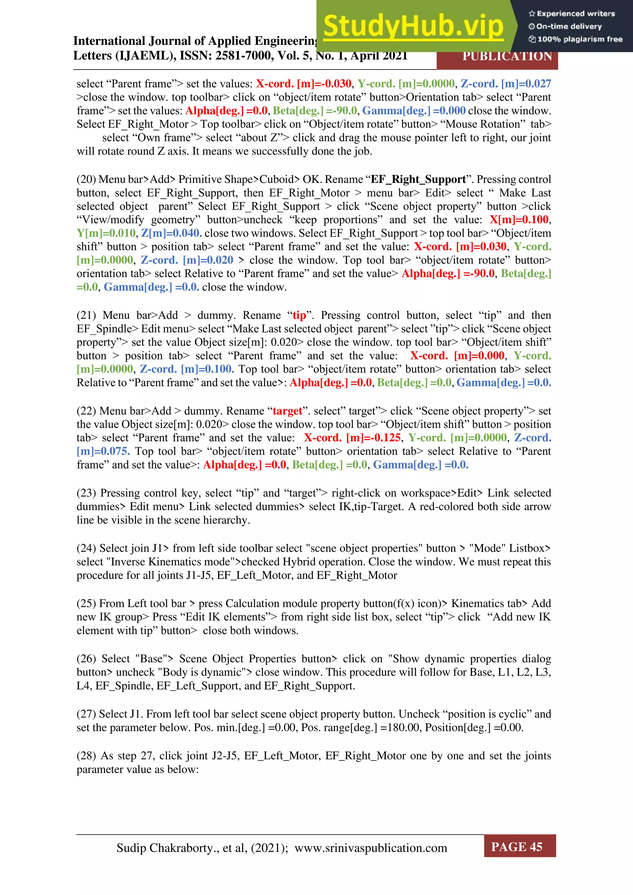 A Custom Robotic ARM In CoppeliaSim | PDF