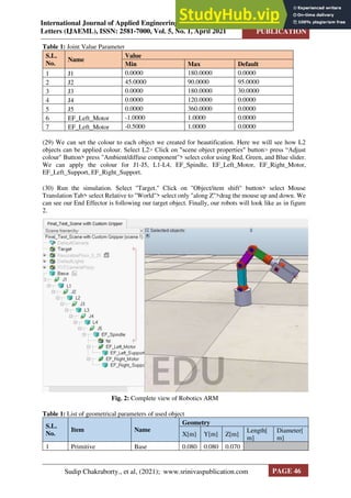 A Custom Robotic ARM In CoppeliaSim | PDF