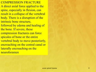 Acute trauma of the spine | PDF | Death, Injury, or Military Conflict ...