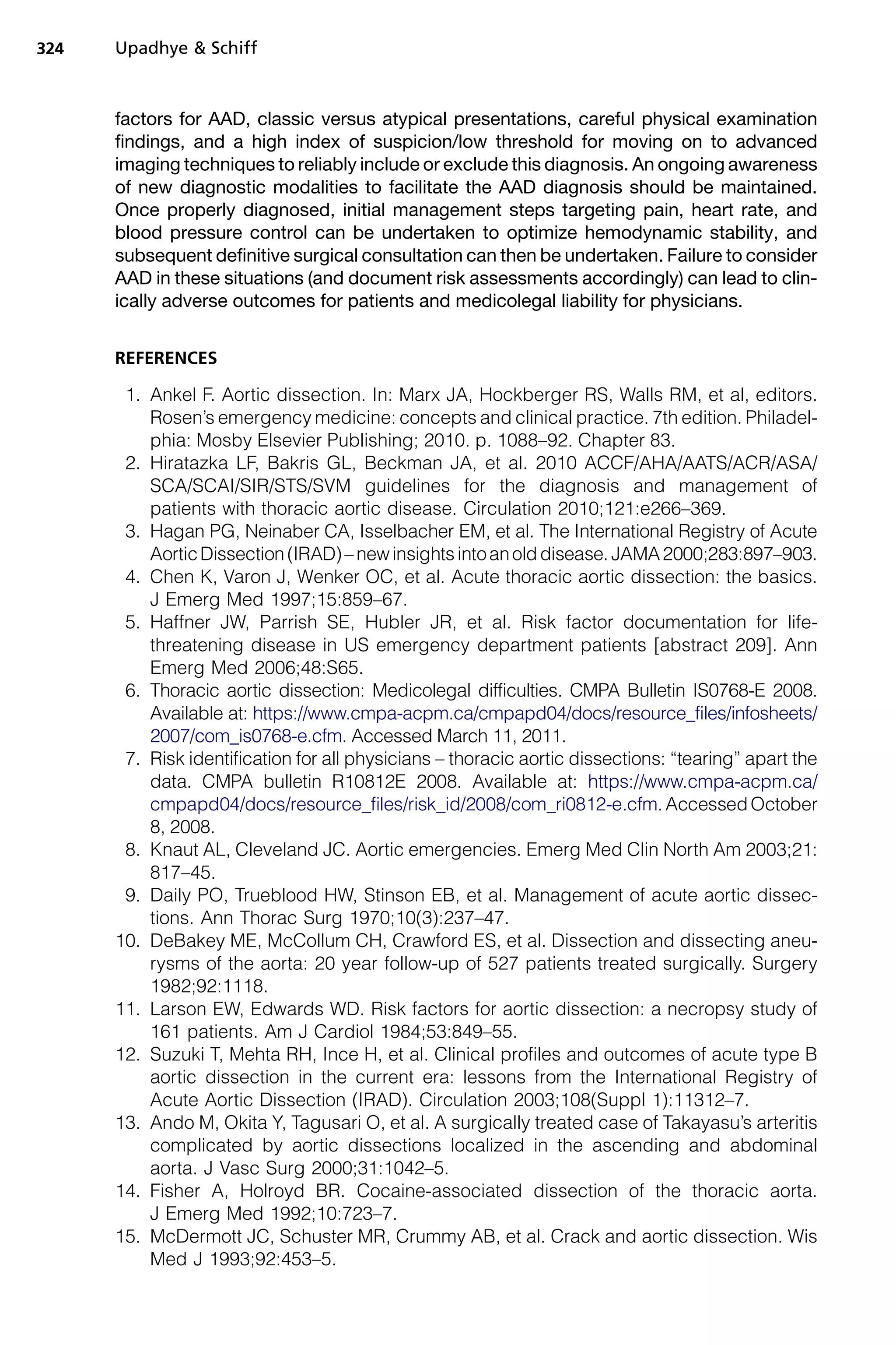 Acute aortic dissection in the emergency department - Emergency ...