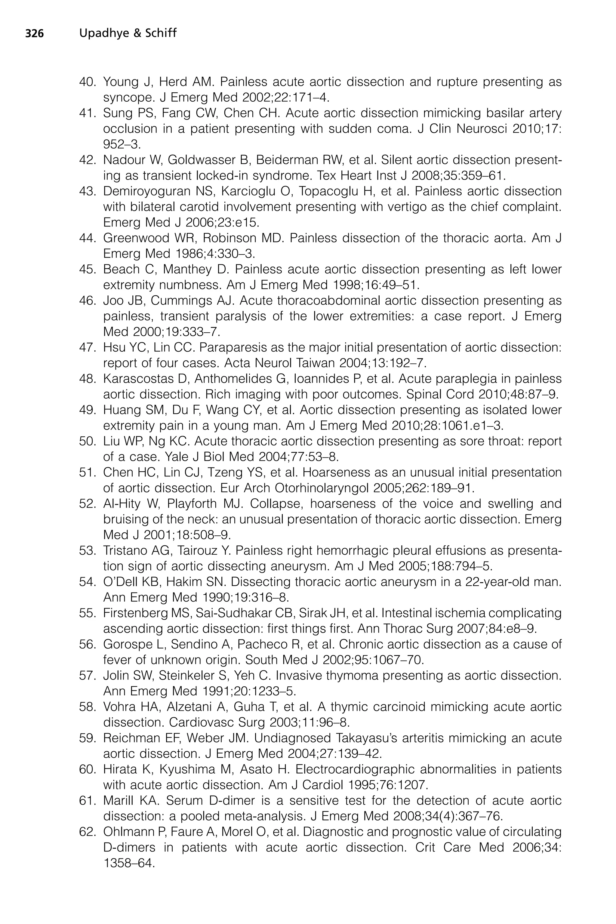 Acute aortic dissection in the emergency department - Emergency ...